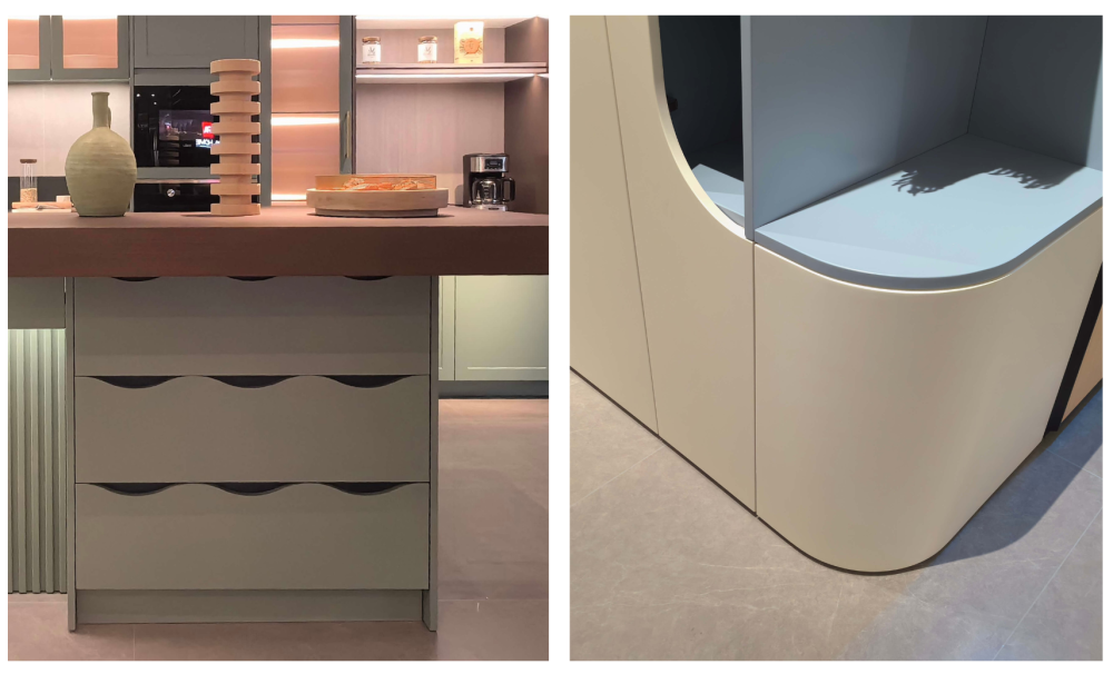 Are curved details still used in cabinets?