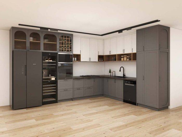Timeless Shaker Style Cabinet Doors in a Modern Two-Tone Kitchen - PA ...