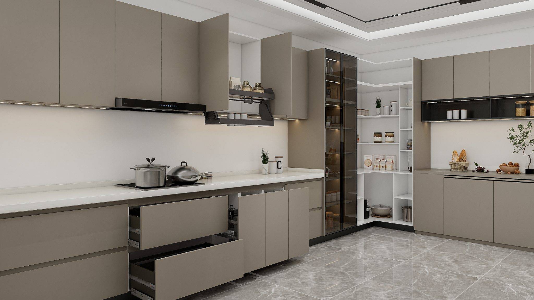High-Gloss Gray Cabinets for Sleek, Polished Interiors - PA Kitchen