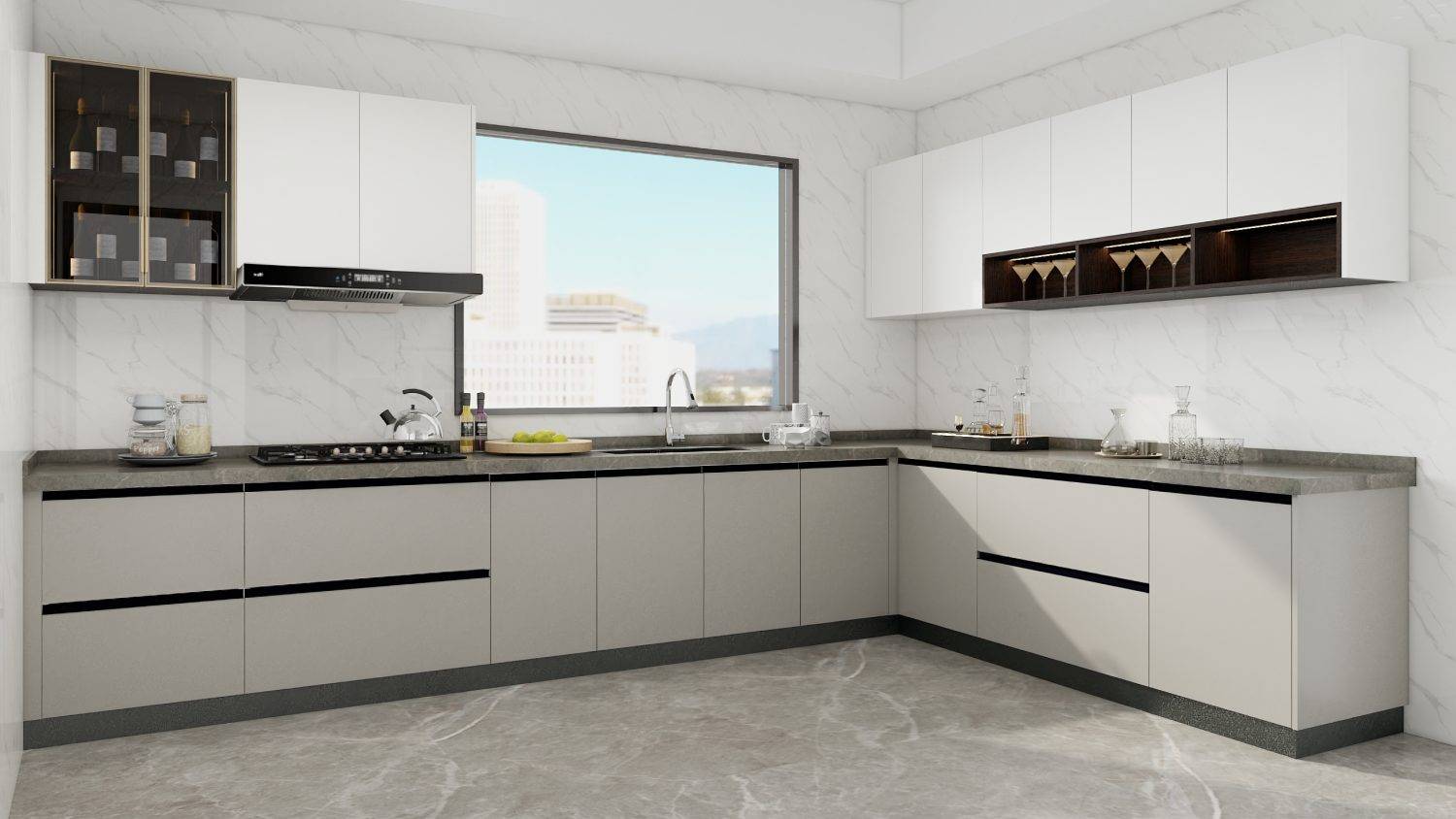 L-Shaped Cabinets Maximizing Compact Kitchen Spaces - PA Kitchen