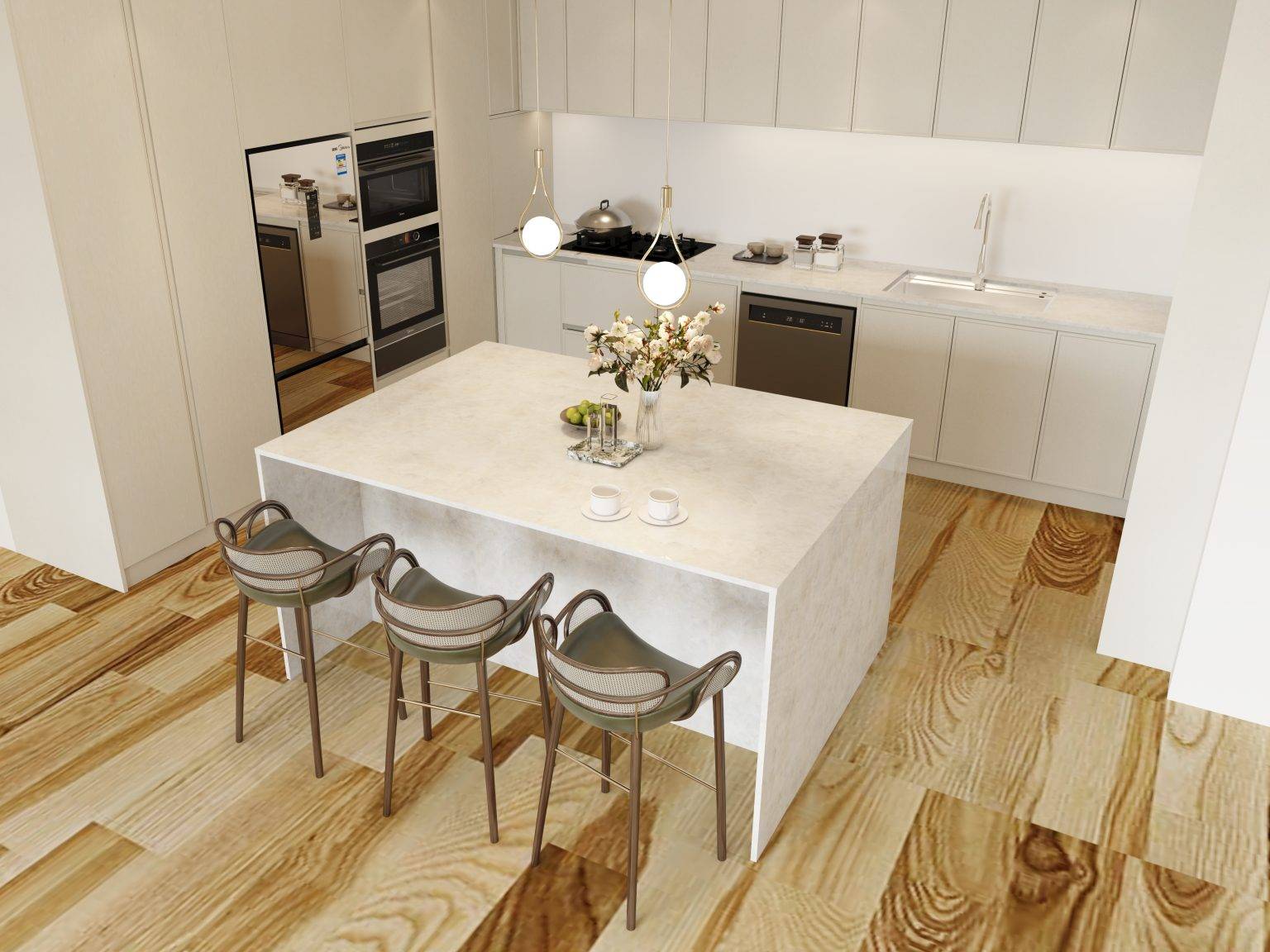 White Shaker Cabinets with Timeless Door Profiles - PA Kitchen
