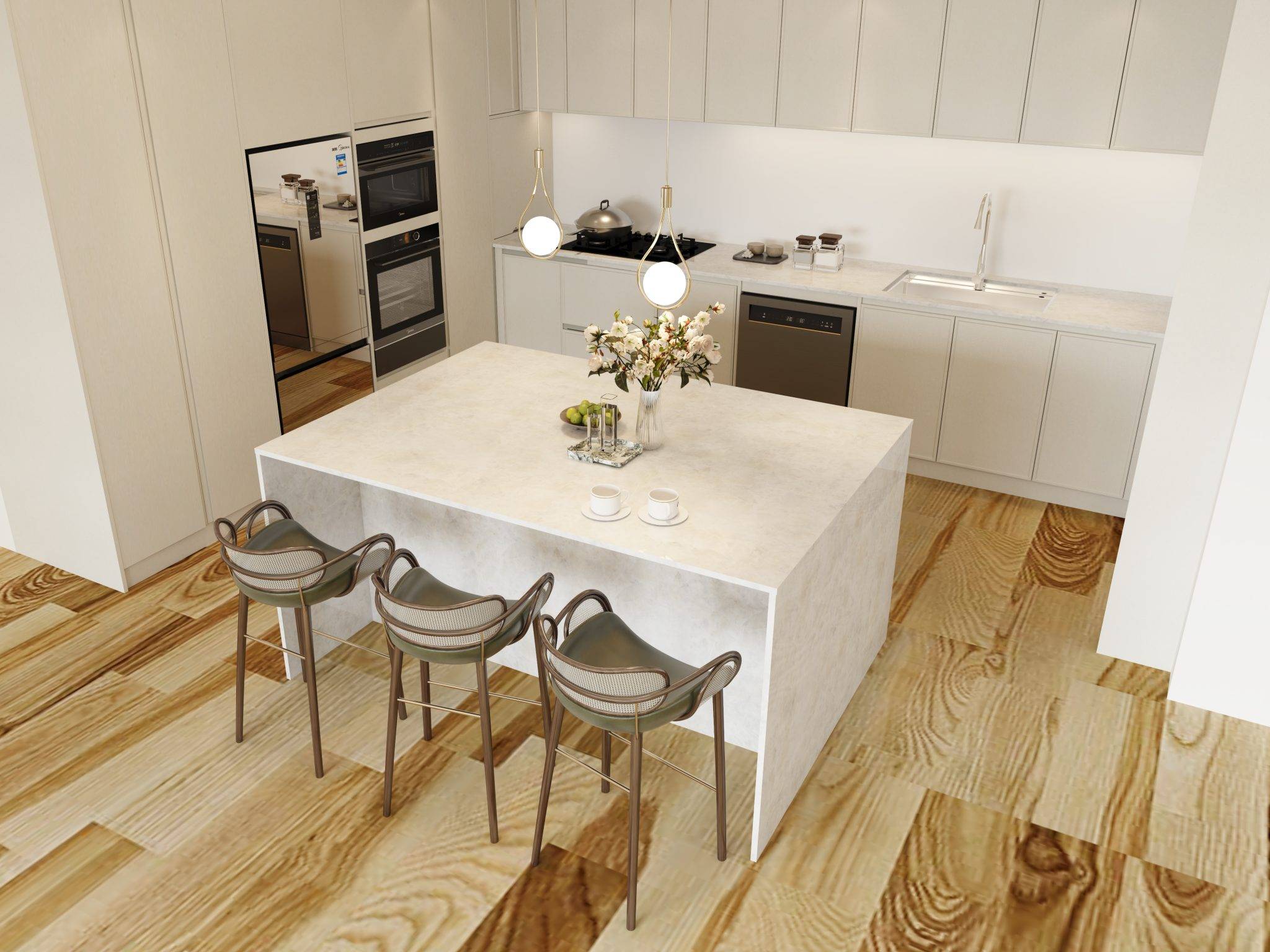White Shaker Cabinets with Timeless Door Profiles - PA Kitchen