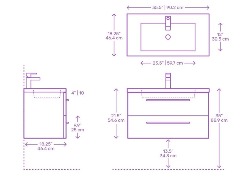 What Are the Perfect Bathroom Cabinet Dimensions? - PA Kitchen