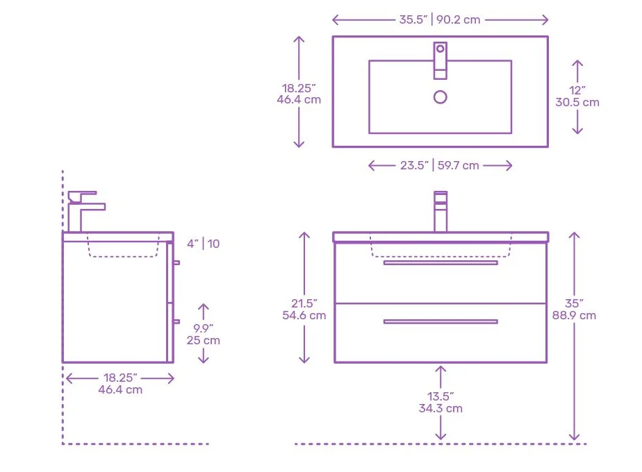 What Are the Perfect Bathroom Cabinet Dimensions? - PA Kitchen