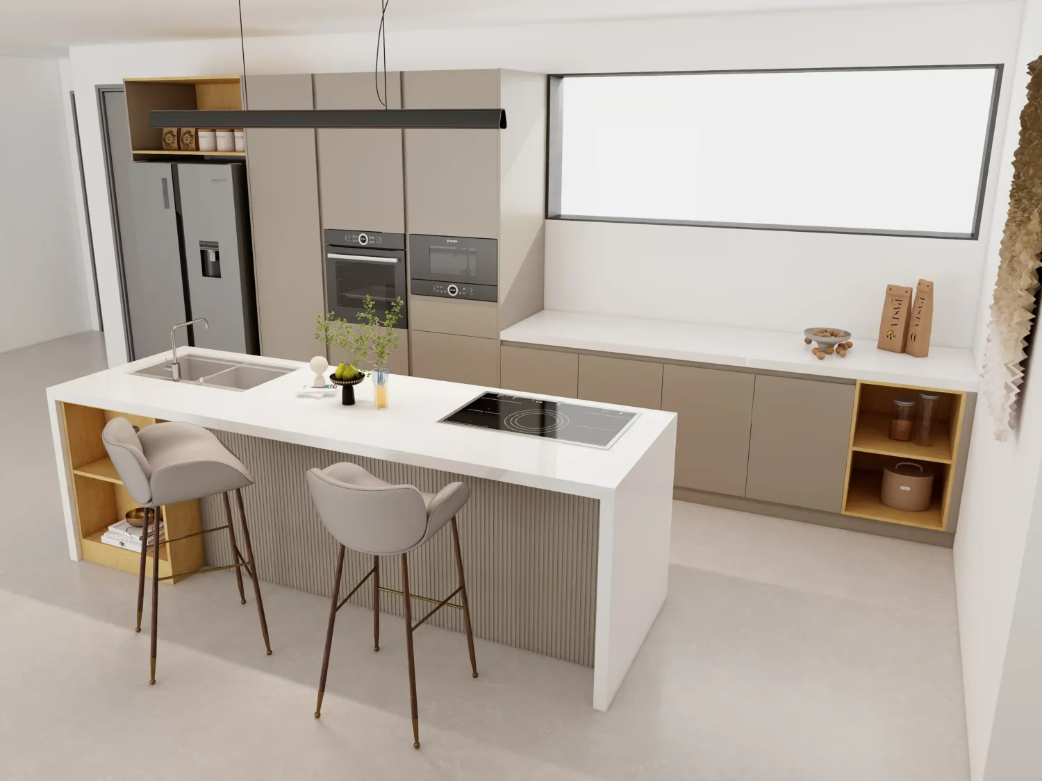 Nápady na kuchyň s jednou stěnou: 10 chytrých způsobů, jak zvětšit ...